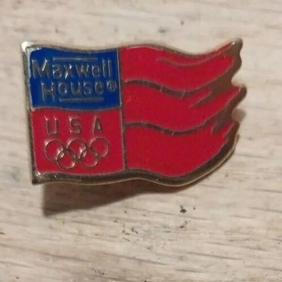 Jewelry | Maxwell House Pin Vintage Coffee Olympic Logo Pin Bagpin Usa ...